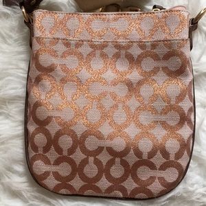 Coach | Bags | Coach Shimmer Rose Gold Crossbody Bag | Poshmark